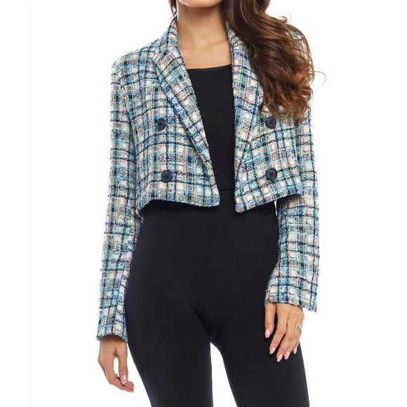 Adore | Jackets & Coats | New Adore Tweed Crop Double Breasted Jacket ...